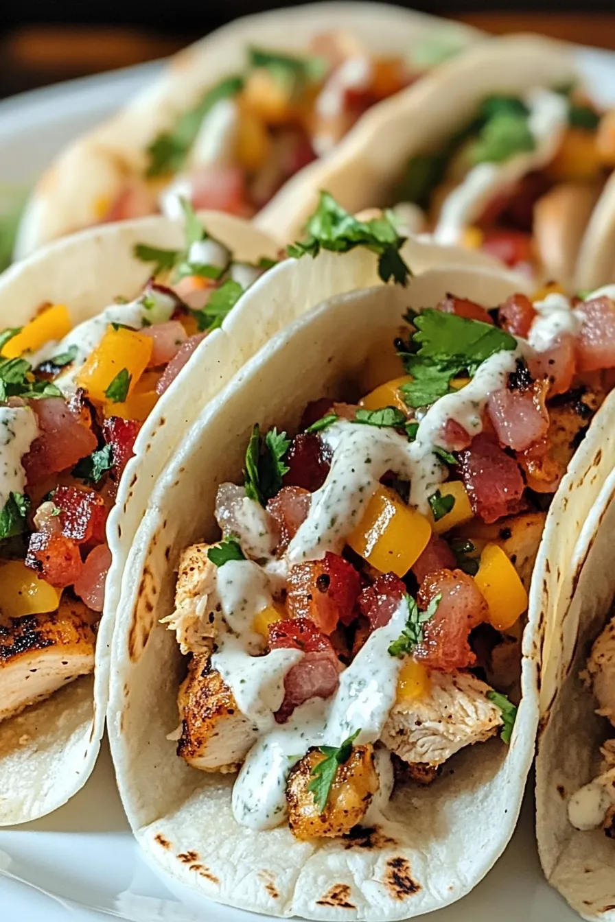 Bacon Ranch Chicken Tacos - Newsile