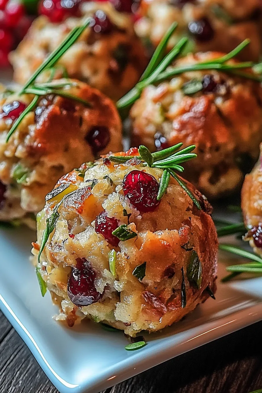 Cranberry and Turkey Stuffing Balls - Newsile