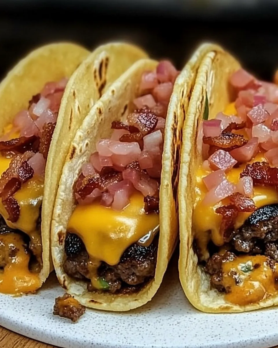 Loaded Bacon Cheeseburger Tacos - Newsile
