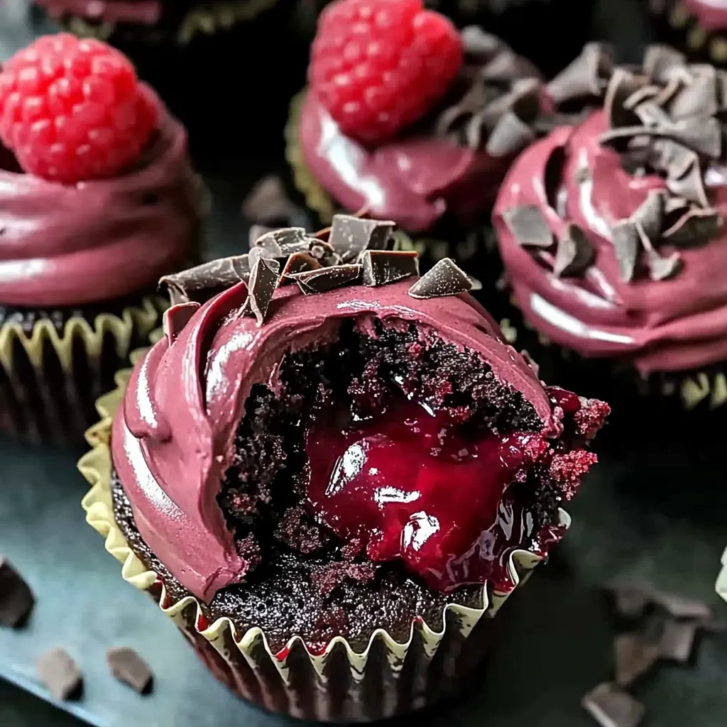 wonderful Raspberry Chocolate Lava Cupcakes - Newsile