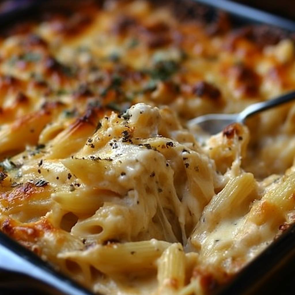 Cheesy Garlic Ranch Chicken Pasta Bake - Newsile