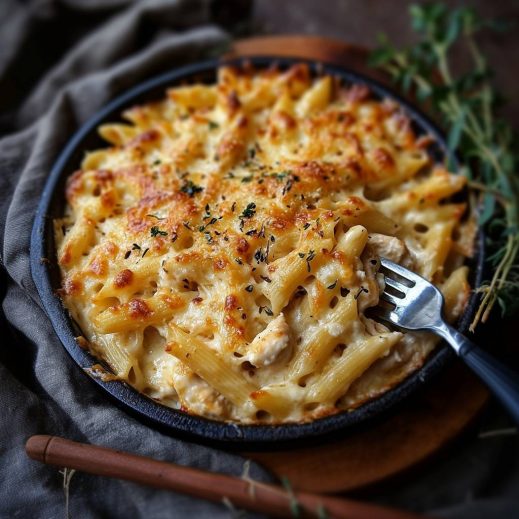 Cheesy Garlic Ranch Chicken Pasta Bake - Newsile