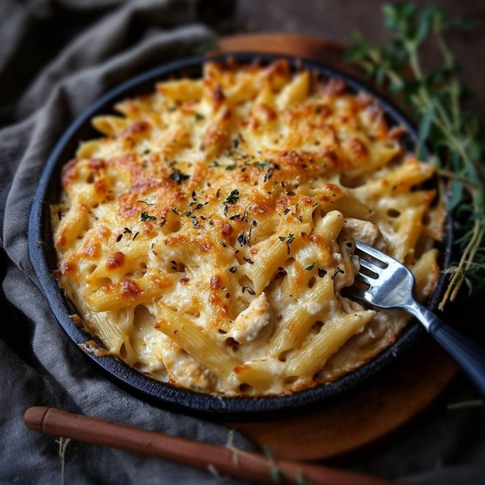 Cheesy Garlic Ranch Chicken Pasta Bake - Newsile