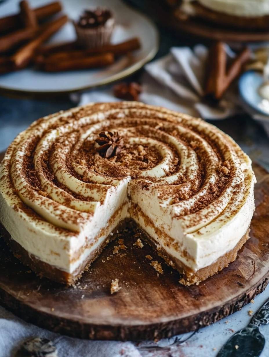 Cinnamon Roll Cheesecake - Newsile