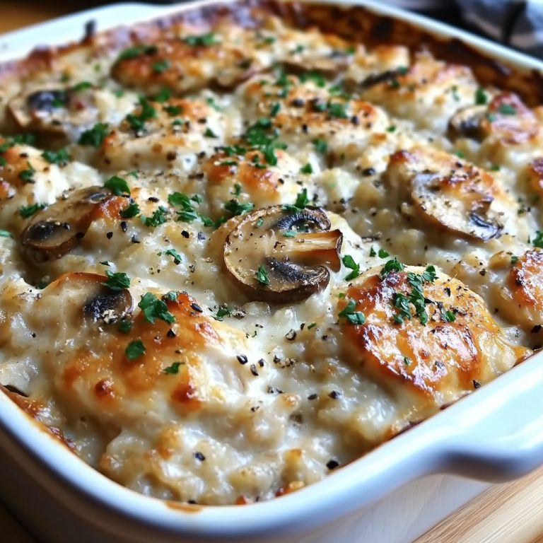 Creamy Chicken & Mushroom Risotto Bake - Newsile
