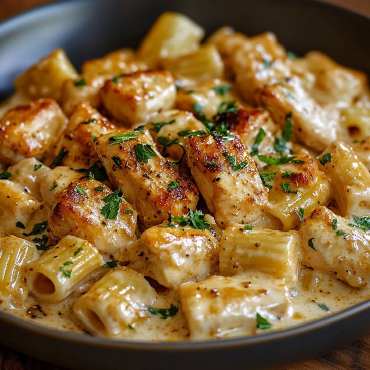 Creamy Parmesan Chicken with Rigatoni Pasta - Newsile