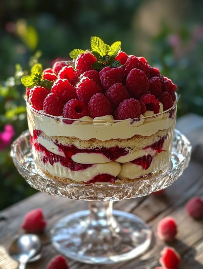 No-Bake Raspberry White Chocolate Trifle - Newsile