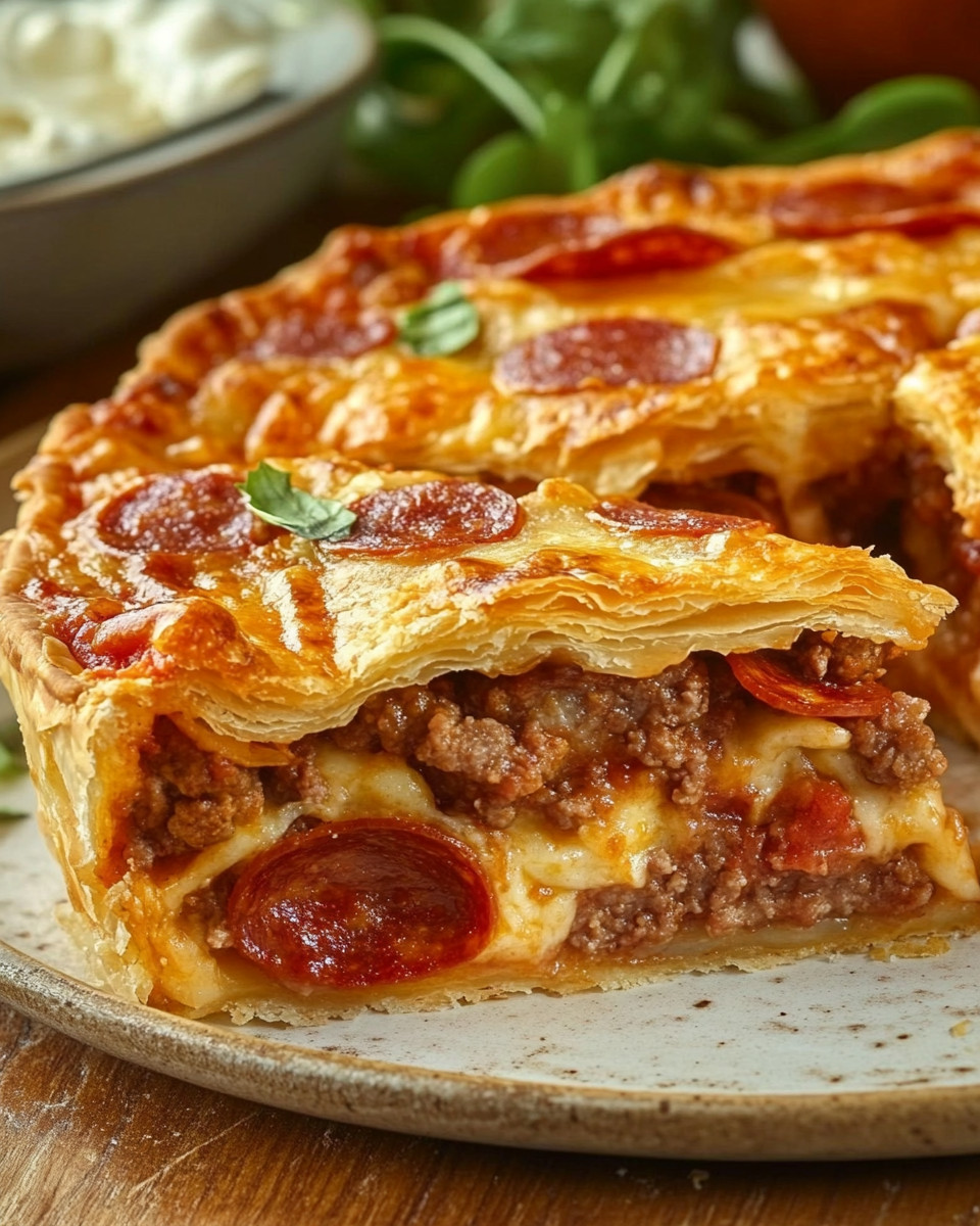 Deep Hamburger Sausage & Pepperoni Pie - Newsile