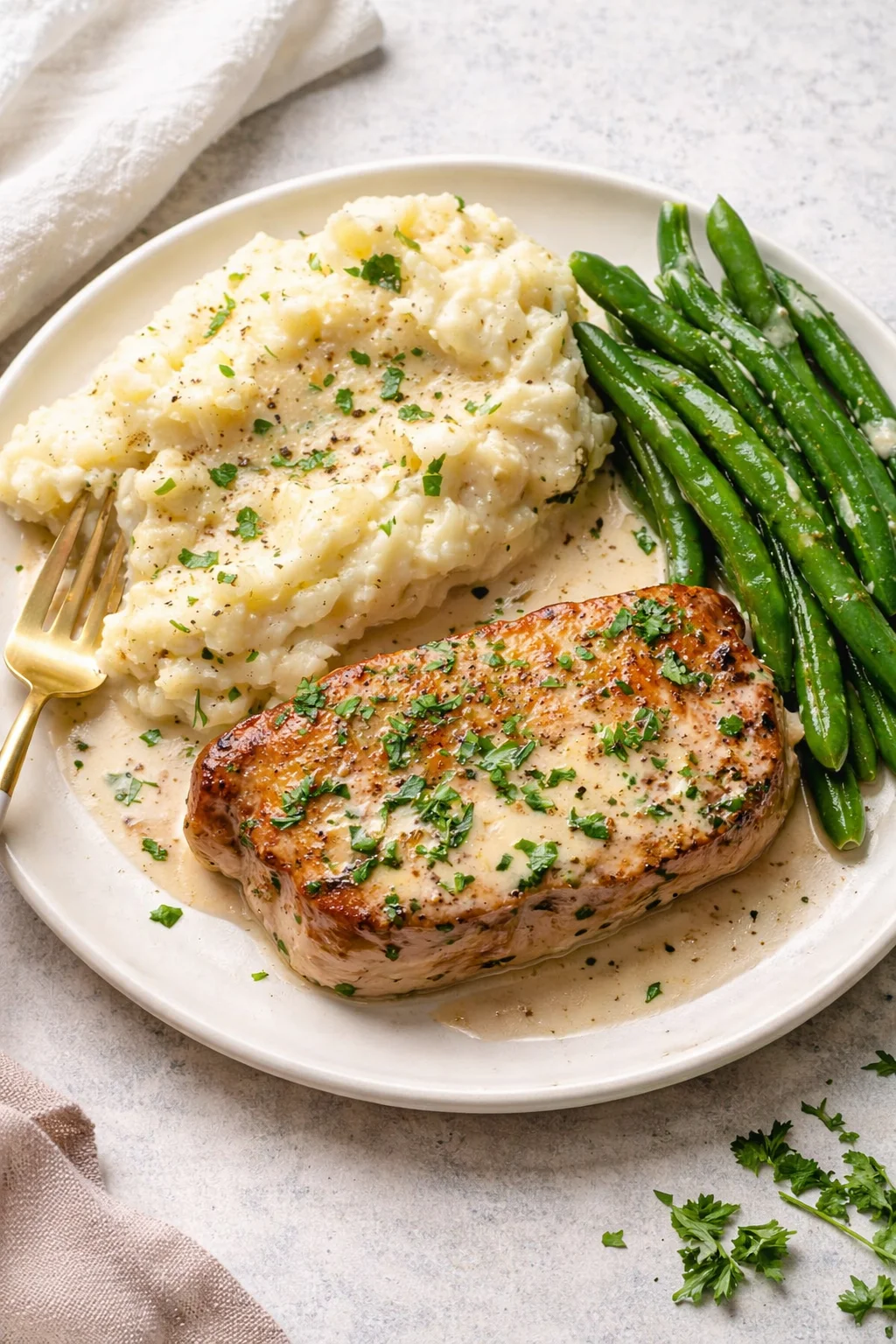 Creamy White Wine Pork Chops