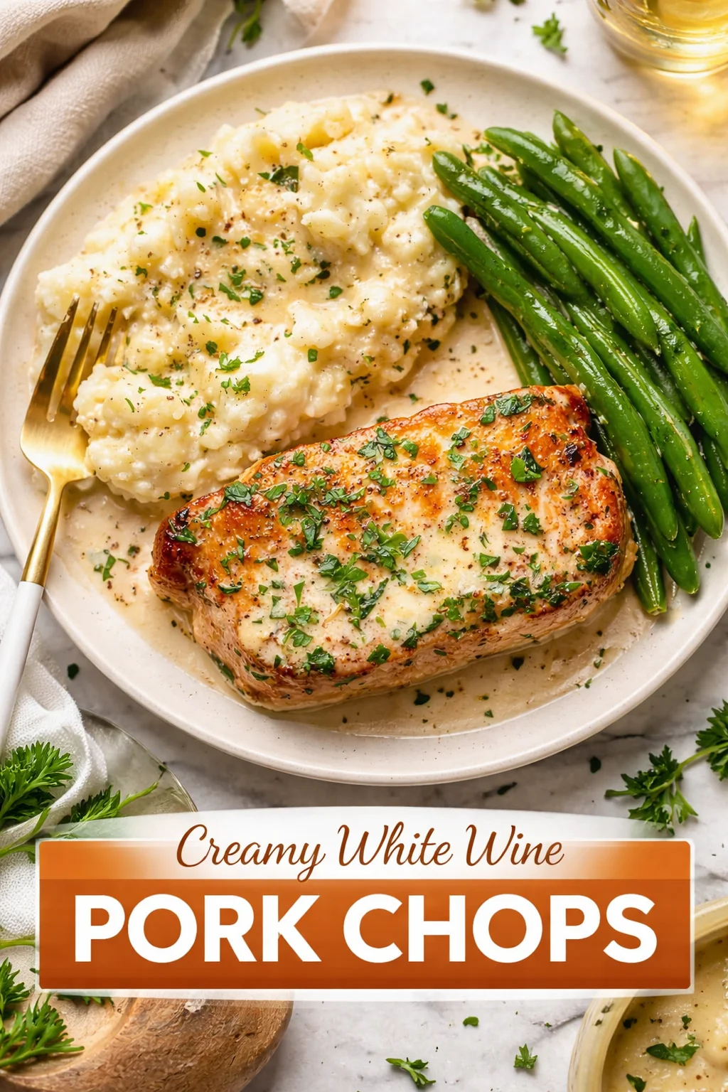 Creamy White Wine Pork Chops